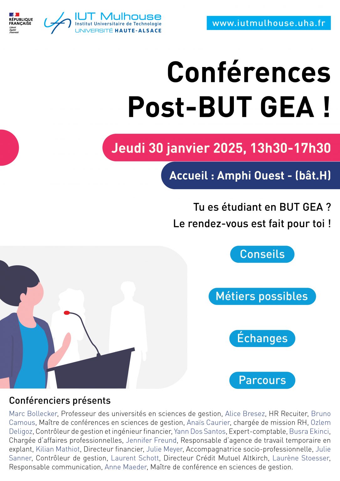 Conférences Post-BUT GEA – 2025 - Iut de Mulhouse